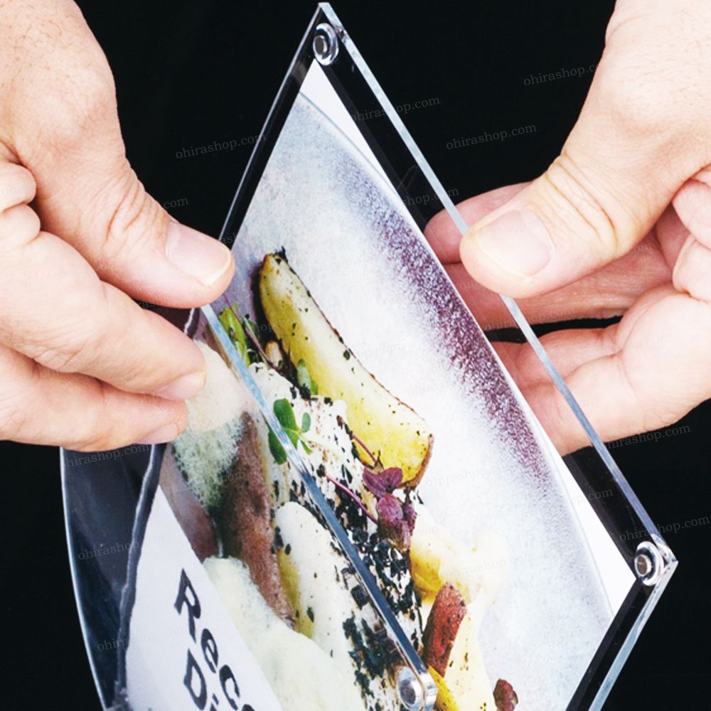 アールマグPOP A4サイズ 美しい曲線と、簡単とりはずしのマグネット構造を採用した非常に扱いやすいポップスタンド！ タテ置き、ヨコ置き ...